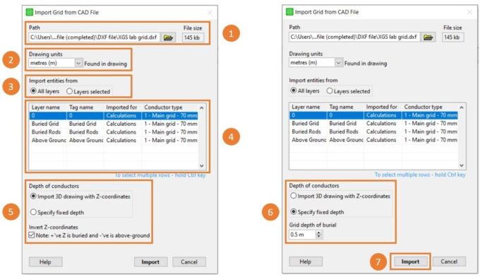 Import custom grids from AutoCAD files - SafeGrid Software