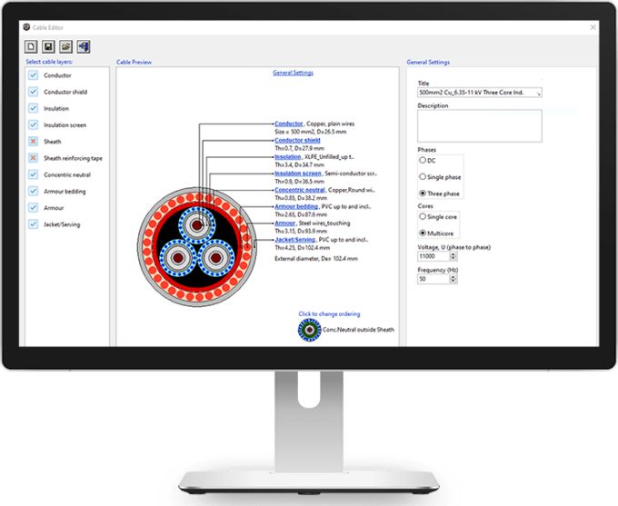 ELEK Cable HV Software -Power Cable Current Rating Calculator
