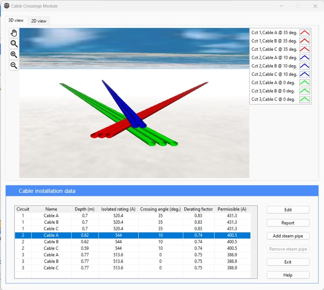 Cable Crossings Calculations - Cable High Voltage Software Tutorial