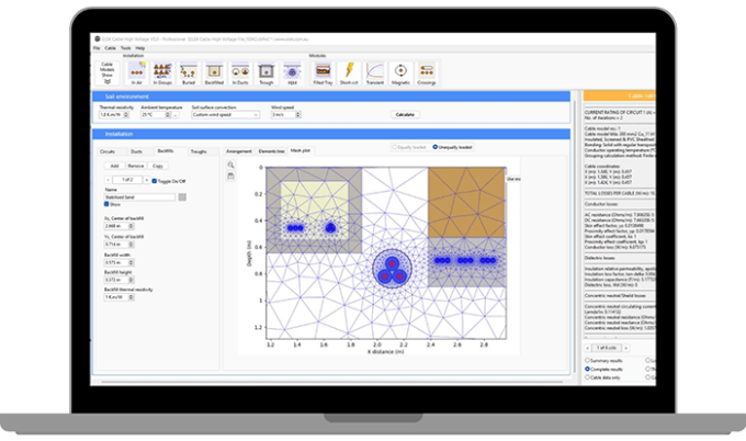 ELEK Cable HV Software -Power Cable Current Rating Calculator